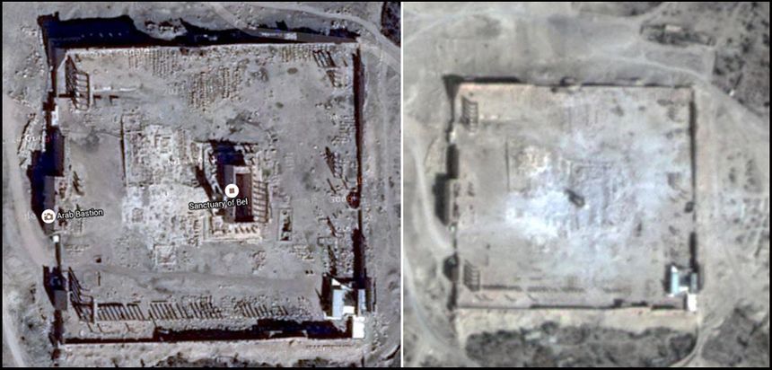 L'arc de triomphe de Palmyre pulvérisé par Daech