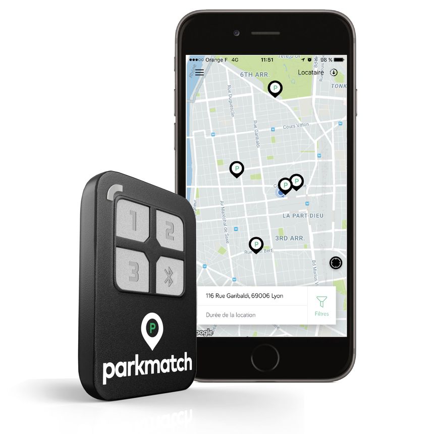 la start-up ParkMatch présente sa télécommande permettant la location ...