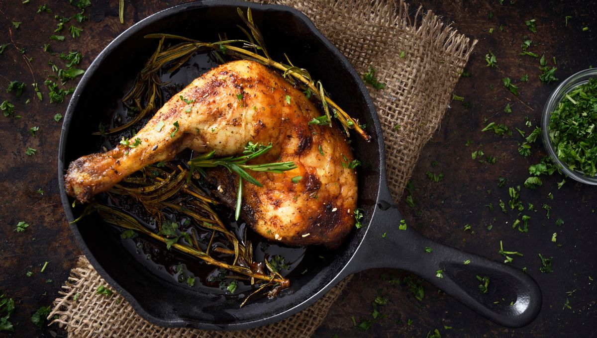 Poulet fermier rôti aux épices