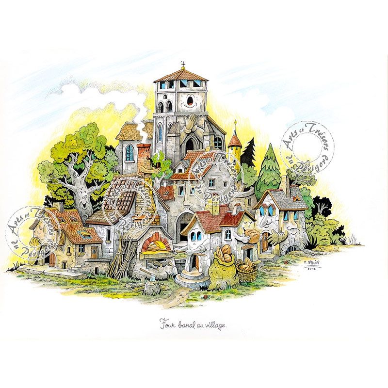 Michel Négrier, illustrateur périgourdin, dessine la Dordogne à travers ...